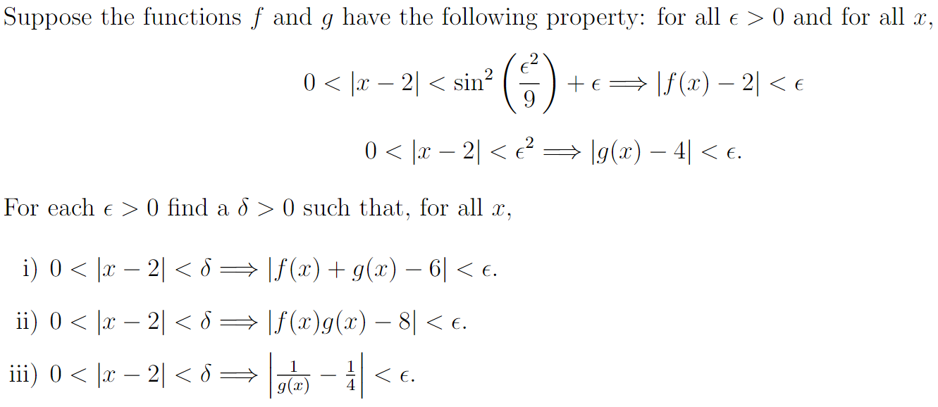 Solved Suppose the functions f and g have the following | Chegg.com