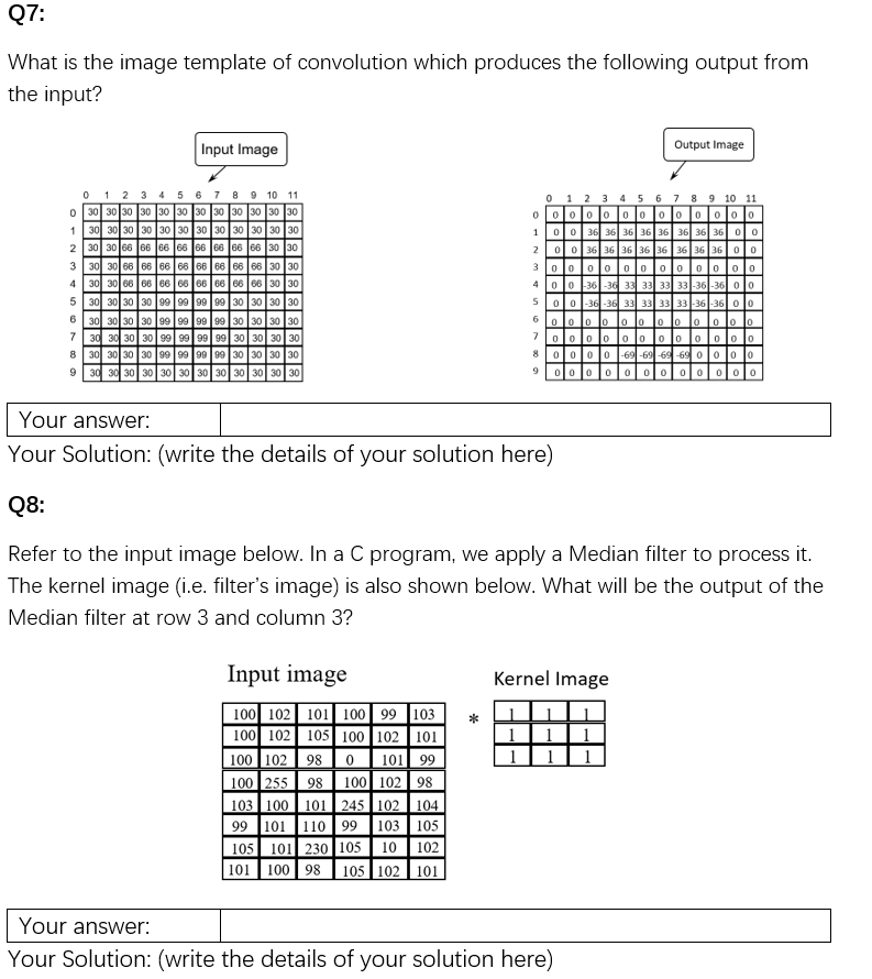 Solved What is the image template of convolution which | Chegg.com