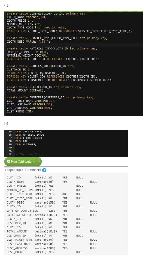 Screen shots of SQL queries you used to retrieve data | Chegg.com