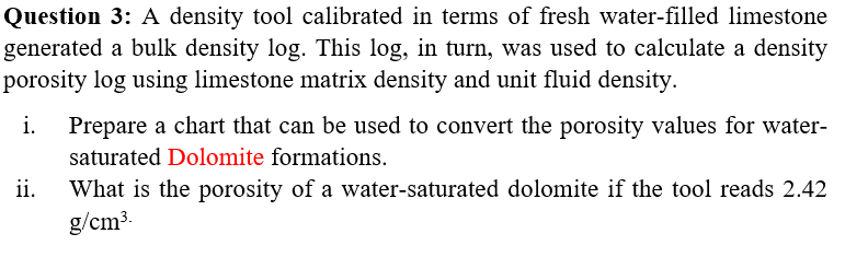 Solved Question 3: A density tool calibrated in terms of | Chegg.com