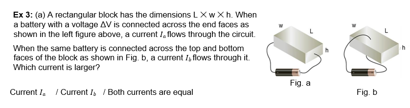 Solved W w Ex 3: (a) A rectangular block has the dimensions | Chegg.com