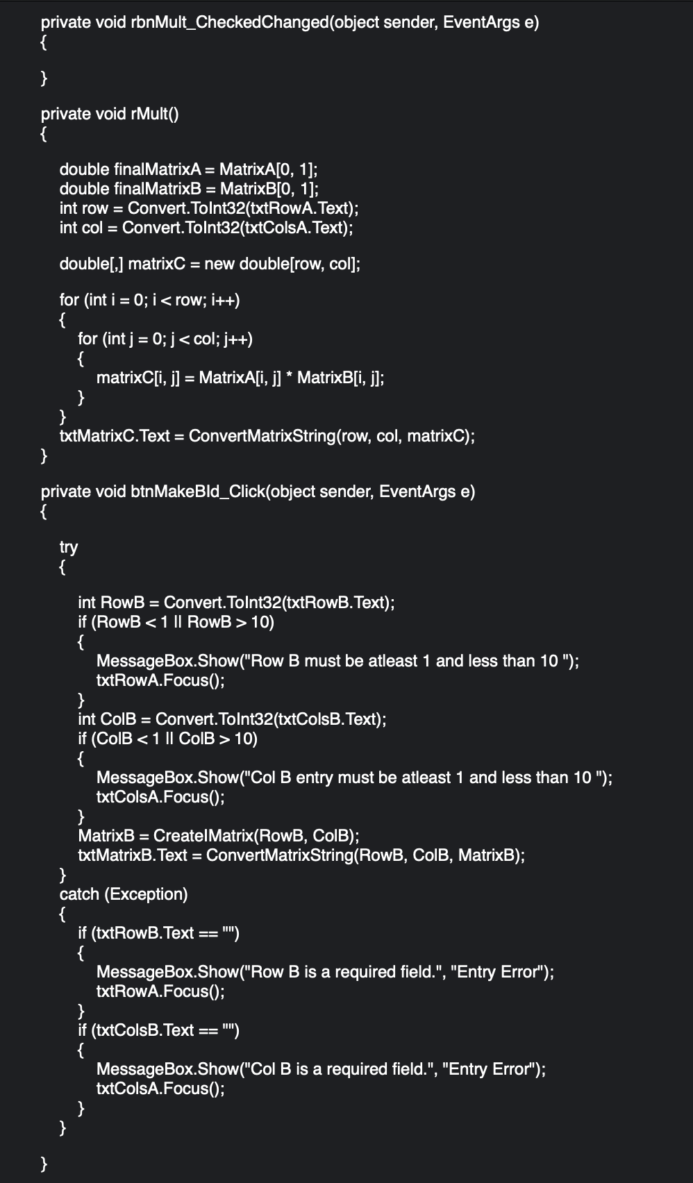 Solved CIS 3309 Section 2 Lab: Matrix Ops 2 Object Problem | Chegg.com