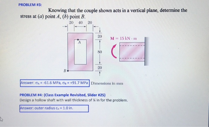 Solved PROBLEM #3: Knowing that the couple shown acts in a | Chegg.com