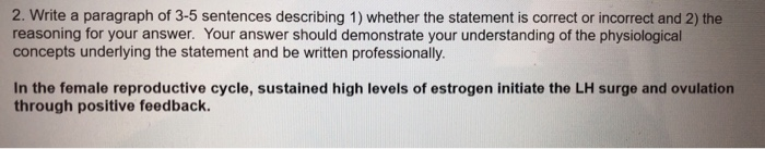 Solved 2. Write a paragraph of 3-5 sentences describing 1) | Chegg.com