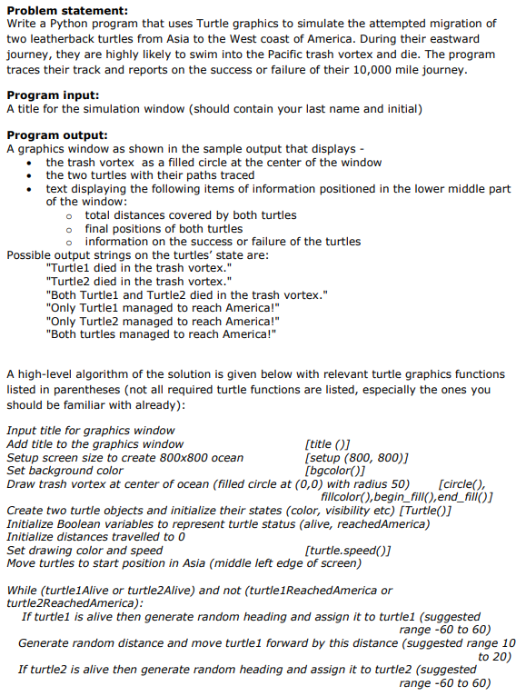 Solved Problem statement: Write a Python program that uses | Chegg.com