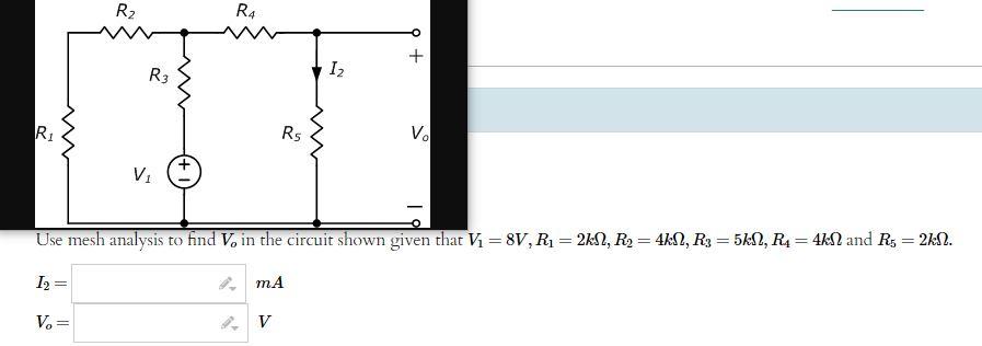 Solved Use mesh analysis to find Vo in the circuit shown | Chegg.com