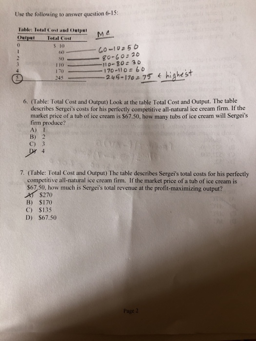 Solved Use the following to answer question 6-15: Table: | Chegg.com