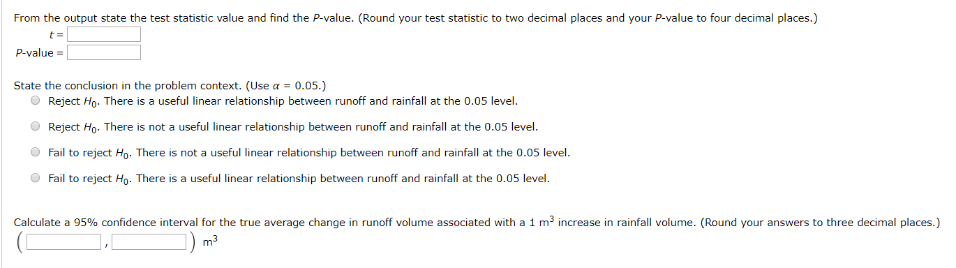 Solved Consider the following data on x = rainfall volume | Chegg.com