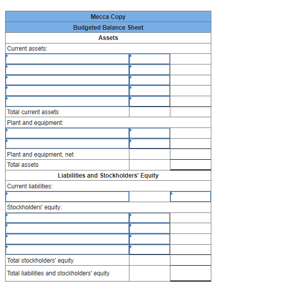 Solved Exercise 8-9 (Algo) Budgeted Balance Sheet [LO8-10] | Chegg.com