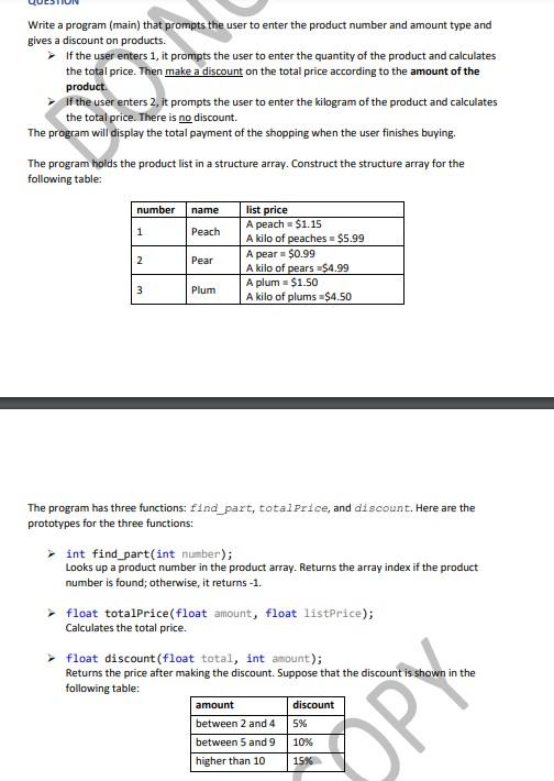 Solved Write a program (main) that prompts the user to enter | Chegg.com
