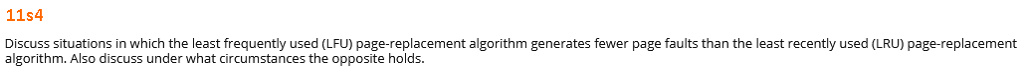 Solved 11s4 Discuss situations in which the least frequently | Chegg.com