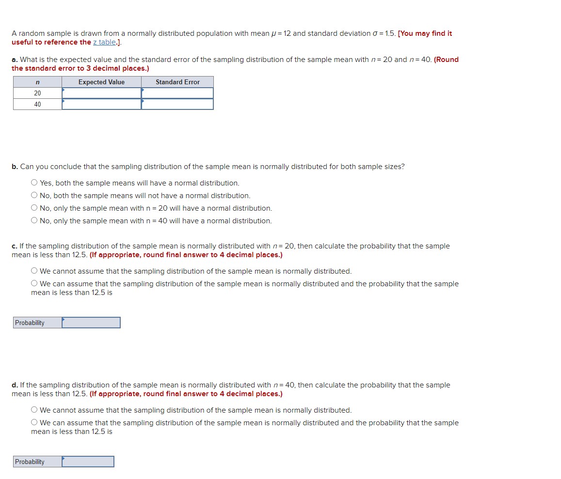 Solved A random sample is drawn from a normally distributed | Chegg.com