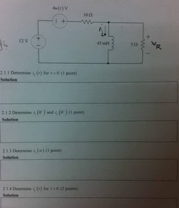 Solved Consider The Rl Circuit Shown In The Following Figure