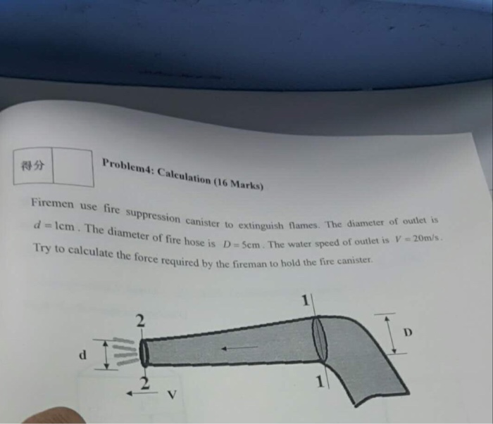 Solved Problem4: Calculation (16 Marks) Firemen use fire | Chegg.com