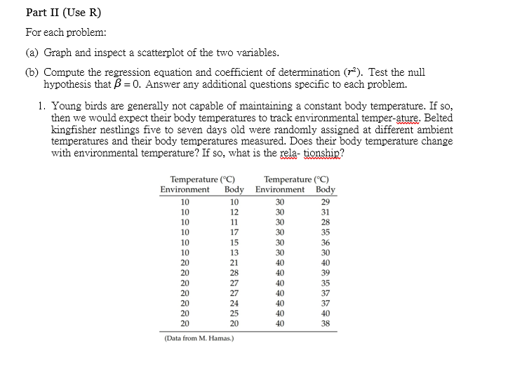 Solved Part II (Use R) For each problem: (a) Graph and | Chegg.com