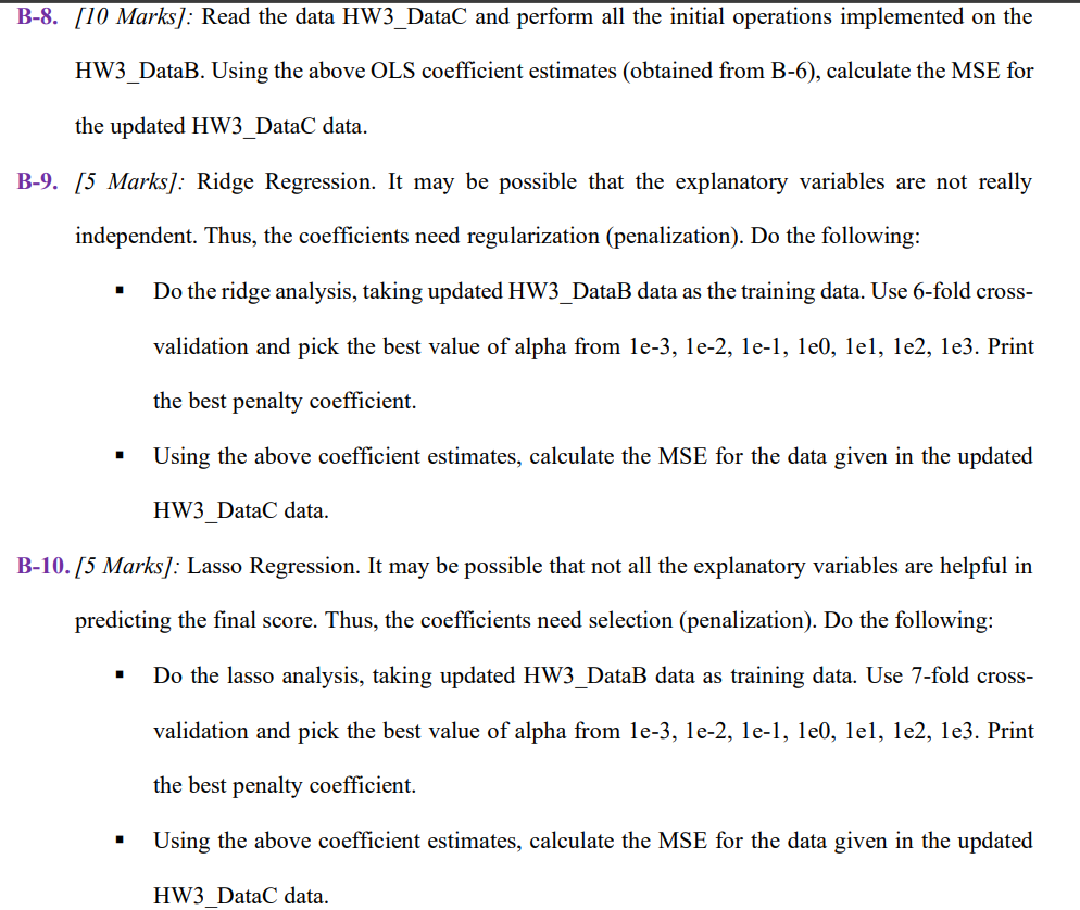 Solved Data C has 7000 records. Data B has 19000. Please | Chegg.com