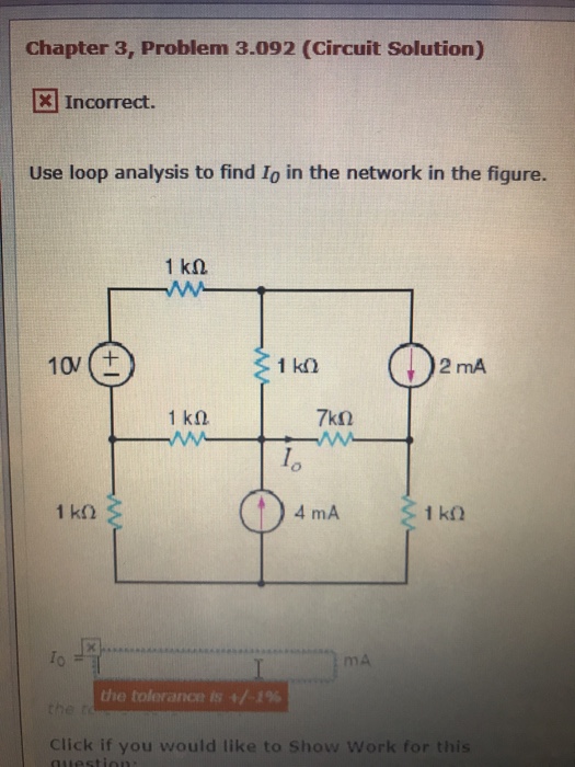 Solved Chapter 3 Problem 3092 Circuit Solution Ex 