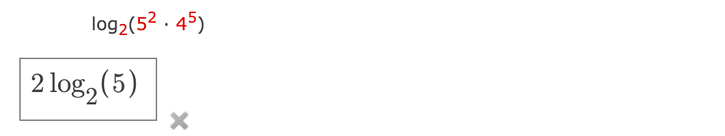 Solved log2(52.45) 2 log (5) | Chegg.com