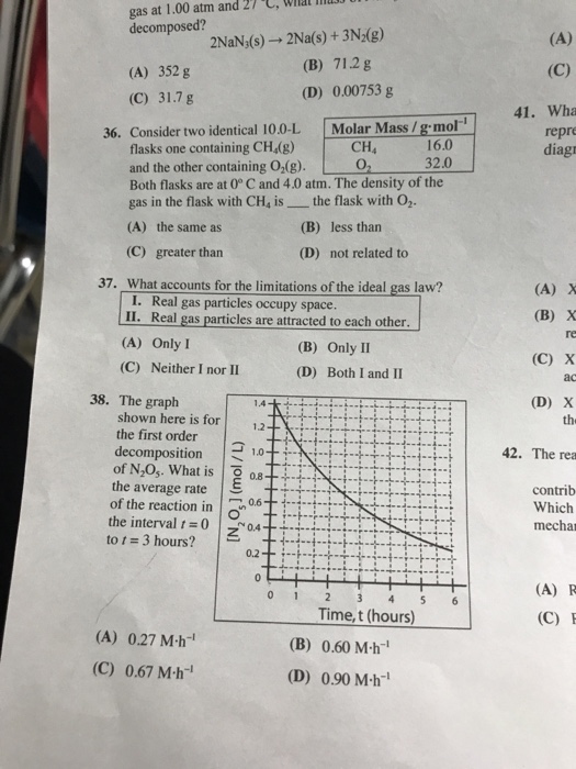 Solved Consider two identical 10.0 L flasks one containing | Chegg.com