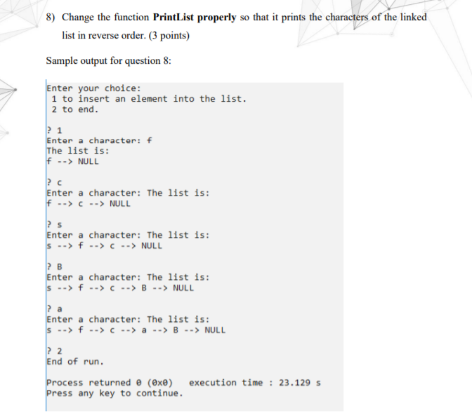 Solved Exercise 2 (45 points) Write C program that solves | Chegg.com