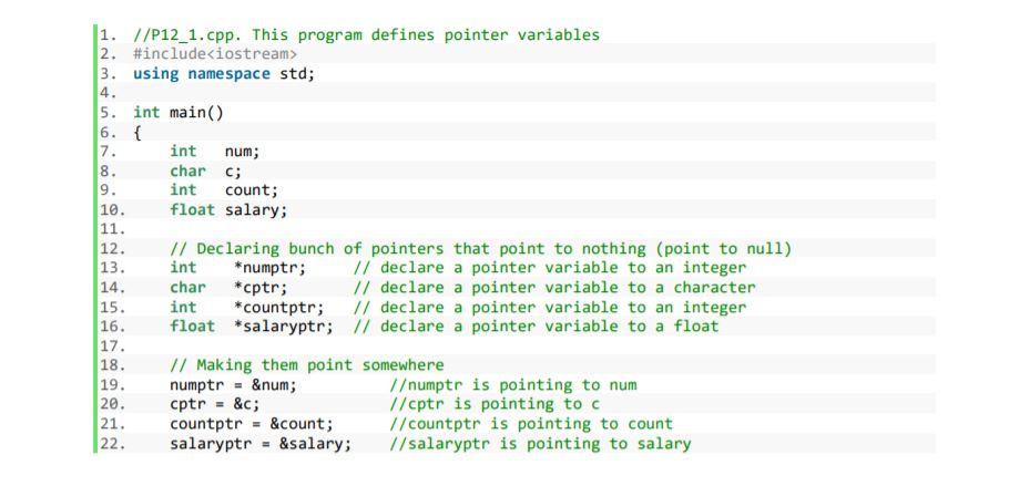 Solved Introduction to pointers Every byte in the computer's | Chegg.com