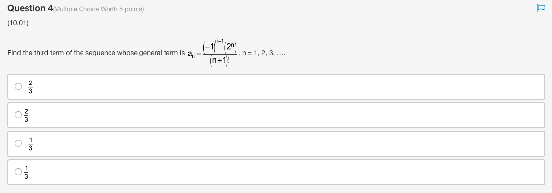Solved Question 4 Multiple Choice Worth 5 points) (10.01) | Chegg.com