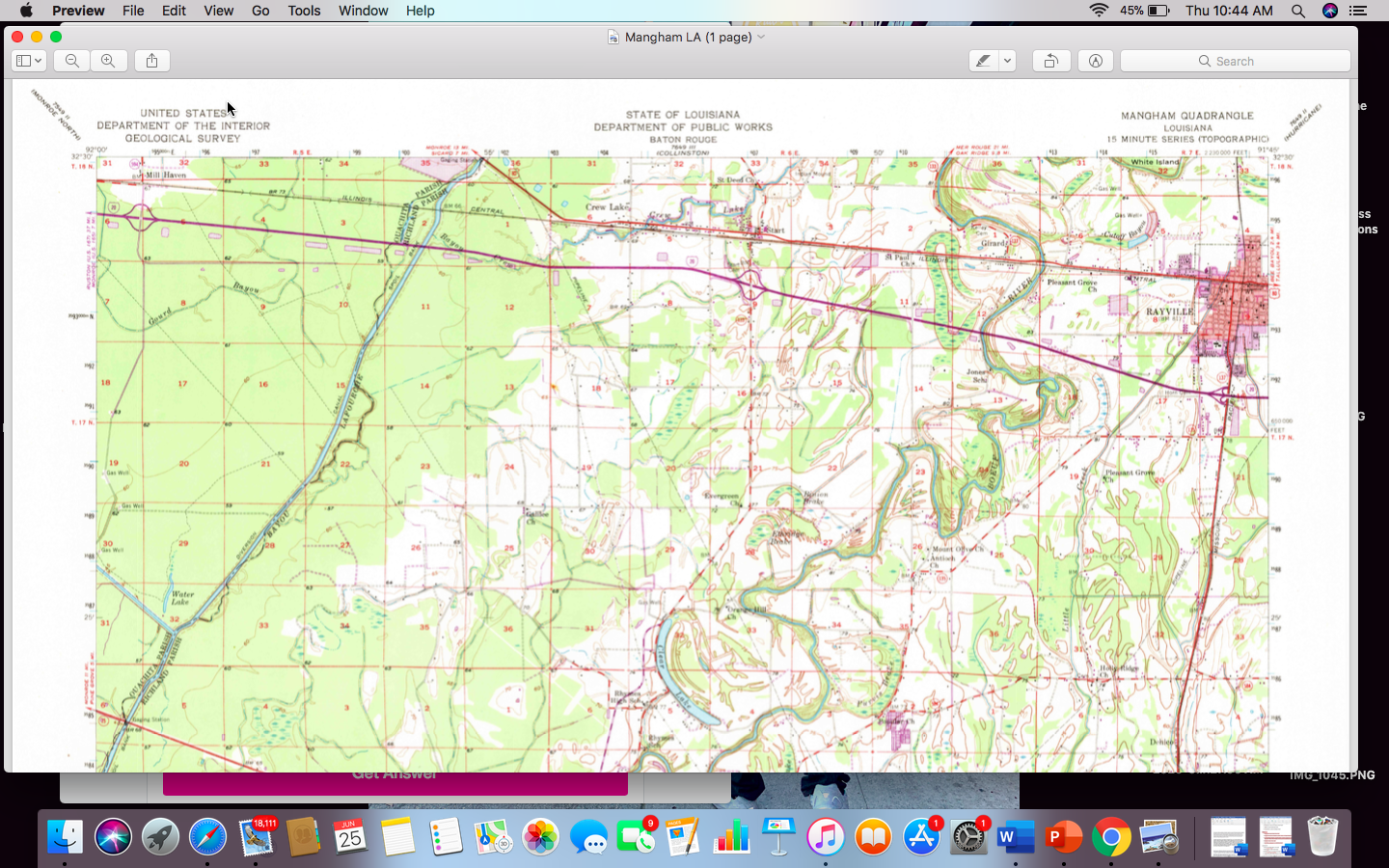 Solved Mangham, LA What direction does the Boeuf River | Chegg.com