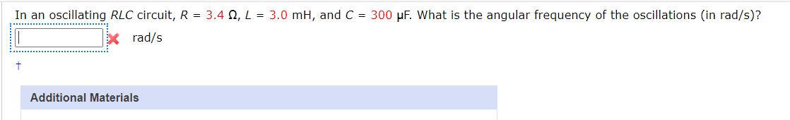 Solved In an oscillating RLC circuit, R = 3.41, L = 3.0 mb, | Chegg.com