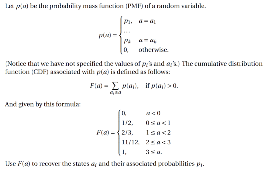 Solved Let p(a) be the probability mass function (PMF) of a | Chegg.com