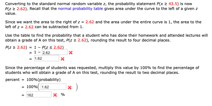 Solved Converting To The Standard Normal Random Variable Z