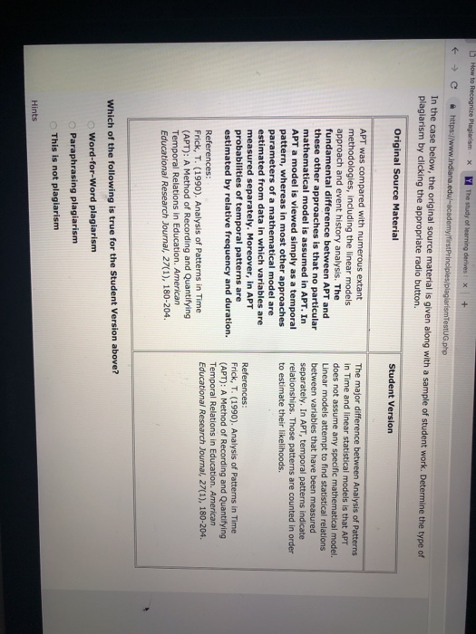 ismTe In the case below, the original source material | Chegg.com