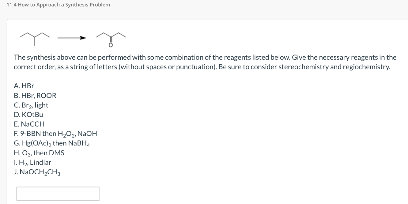Solved 11.4 How to Approach a Synthesis Problem The | Chegg.com