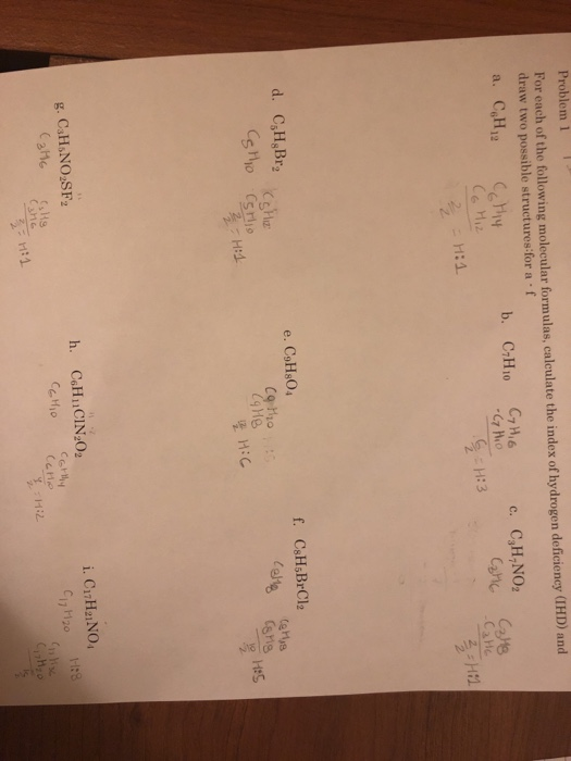 Solved for each of the following molecular formulas | Chegg.com