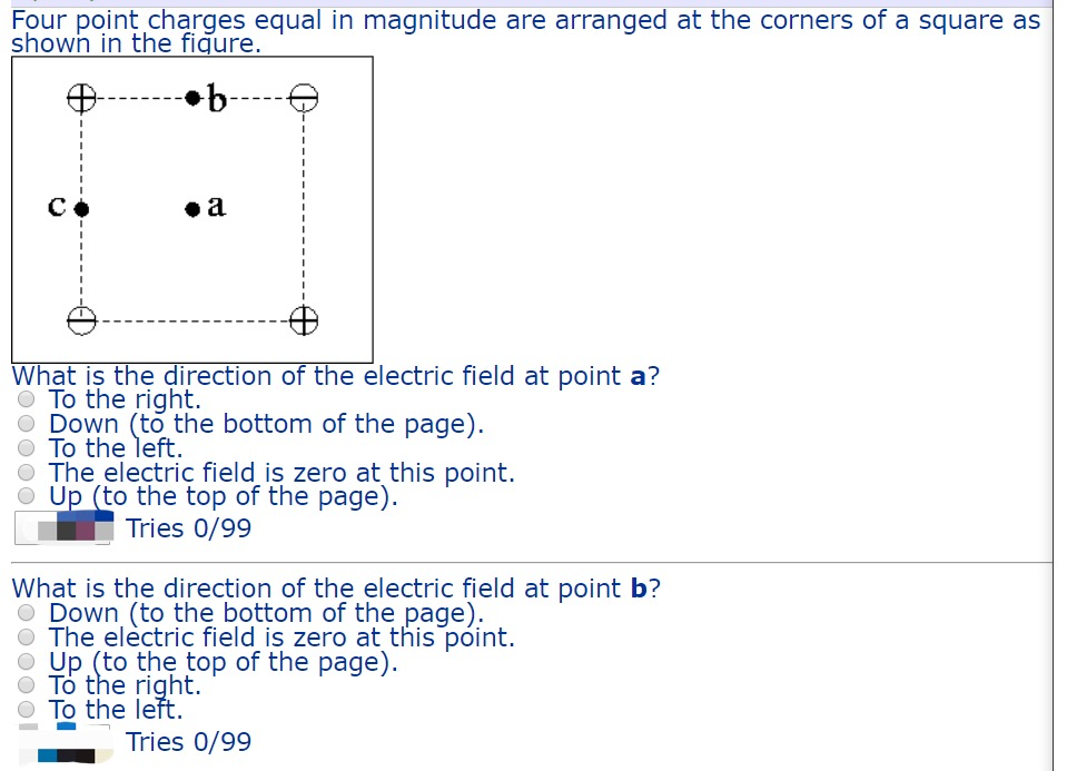 Solved Four point charges equal in magnitude are arranged at | Chegg.com