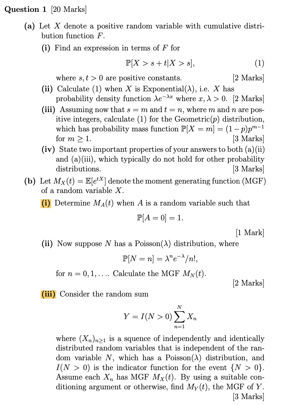 (a) Let X denote a positive random variable with | Chegg.com