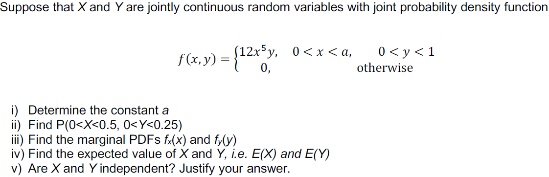 Solved Suppose that X and Y are jointly continuous random | Chegg.com