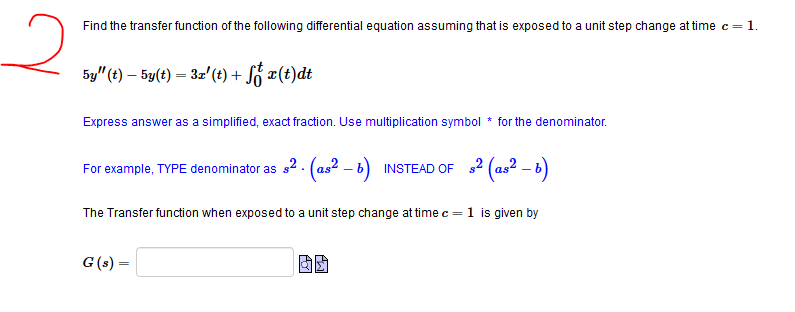 Solved Find the transfer function of the following | Chegg.com