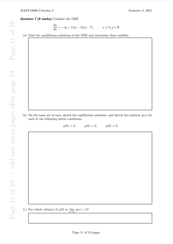 Solved MAST10006 Calculus 2 Semester 2, 2021 Question 7 (9 | Chegg.com