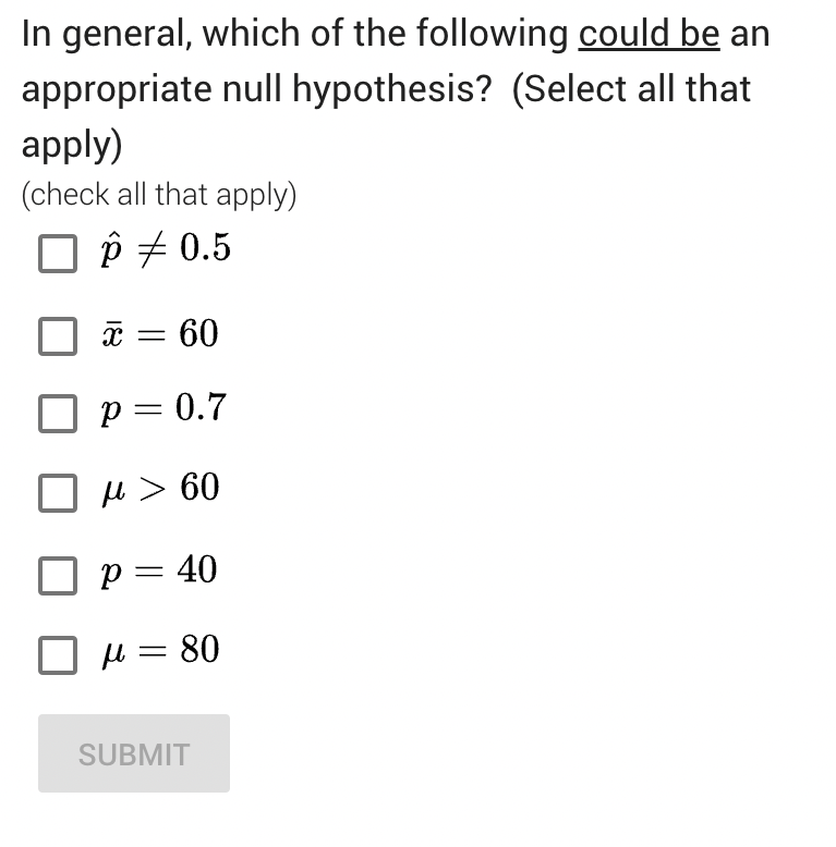 Solved In general, which of the following could be an | Chegg.com