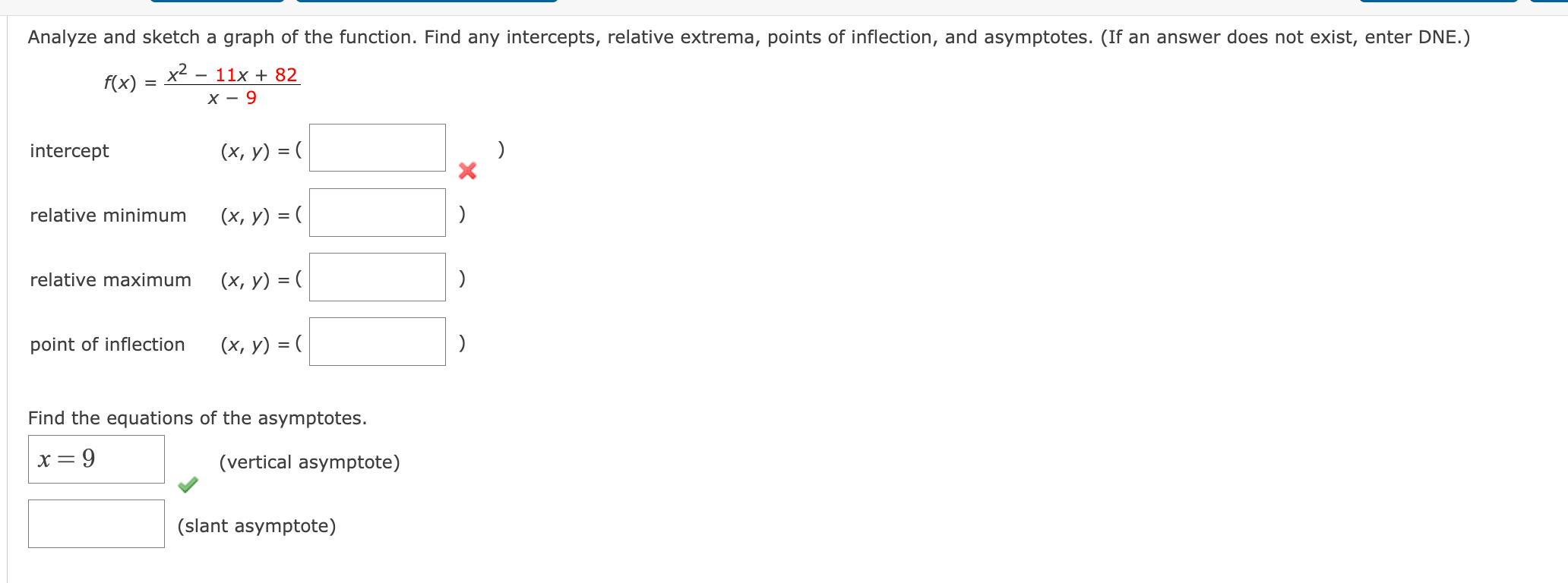 Solved Analyze and sketch a graph of the function. Find any | Chegg.com