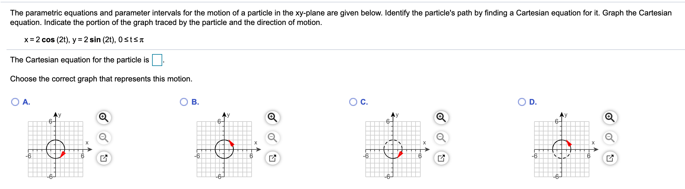Solved Given parametric equations and parameter intervals | Chegg.com
