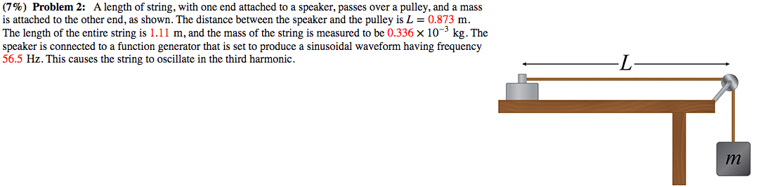 Solved (7\\%) Problem 2: A length of string, with one end | Chegg.com