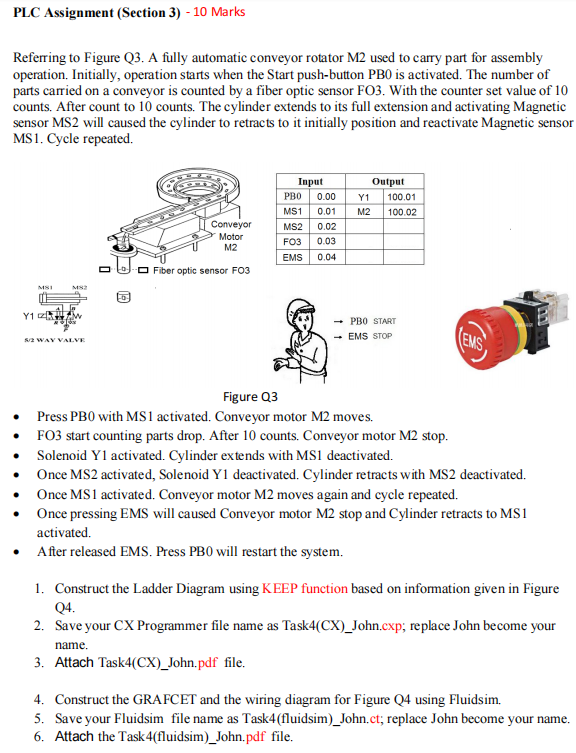 Solved PLC Assignment (Section 3) - 10 Marks Referring to | Chegg.com