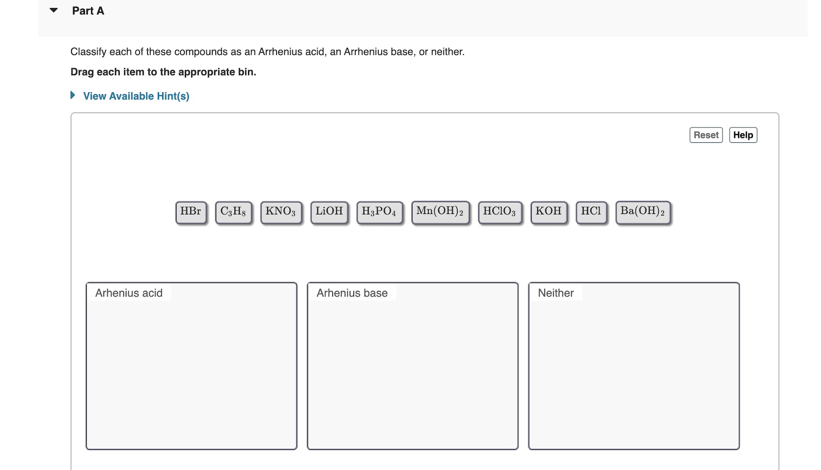 Solved Classify each of these compounds as an Arrhenius | Chegg.com