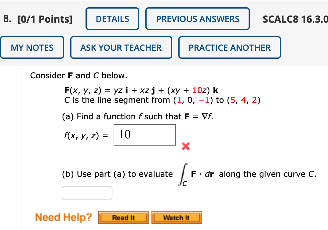 Solved 8. [0/1 Points] DETAILS PREVIOUS ANSWERS SCALC8 | Chegg.com