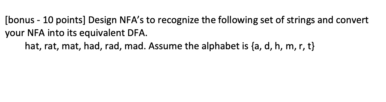 Solved Design NFA's to recognize the following set of | Chegg.com