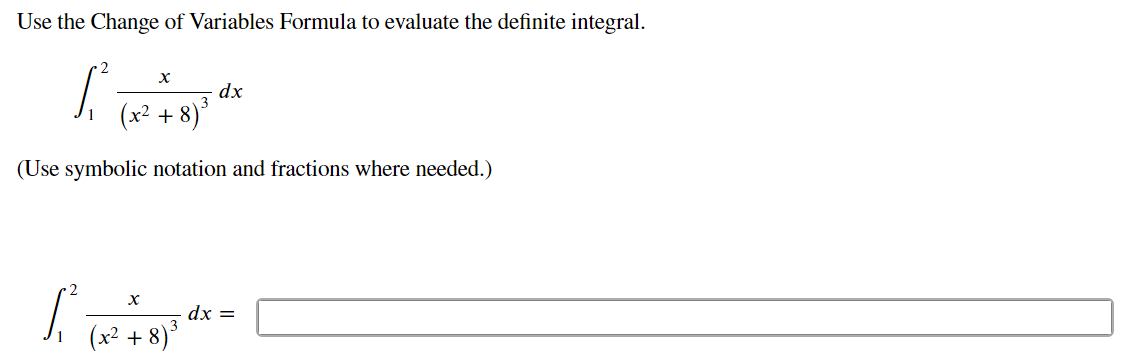 Solved Use the Change of Variables Formula to evaluate the | Chegg.com