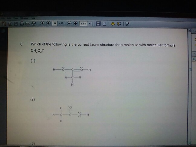 Solved which of the following is the correct Lewis stricture | Chegg.com
