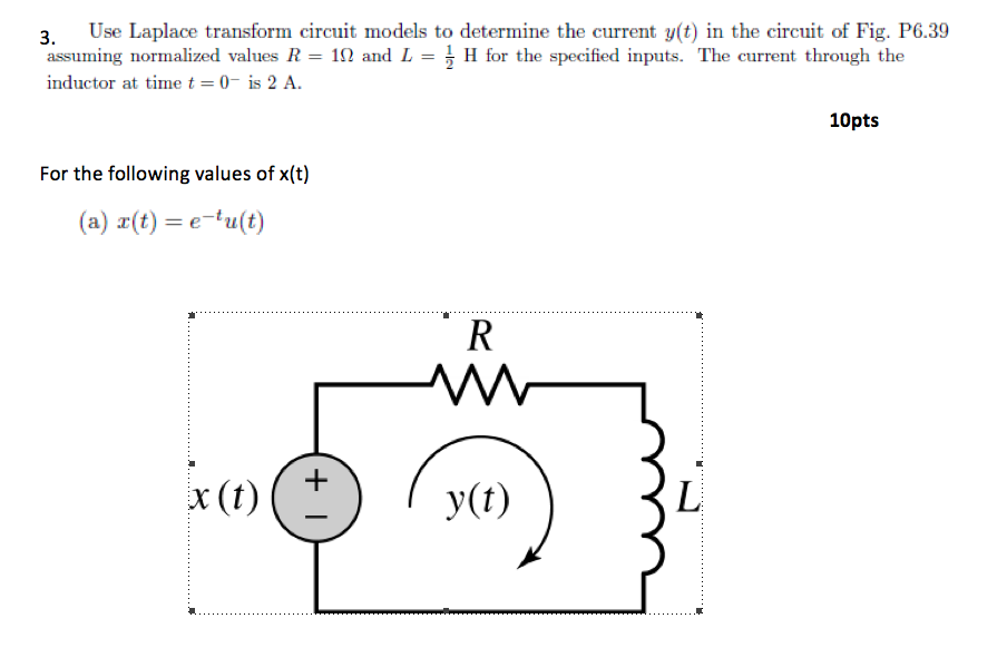 Solved 3. Use Laplace transform circuit models to determine | Chegg.com