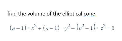 Solved find the volume of the elliptical | Chegg.com